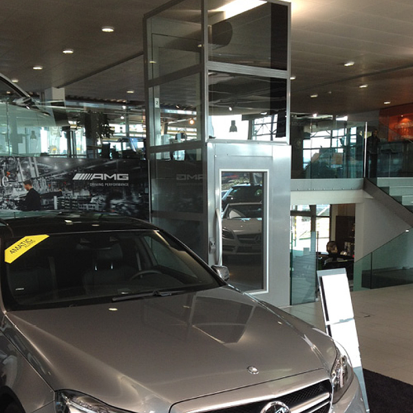Home Lift in Mercedes-Benz Garage | Bern | Garaventa Lift Switzerland