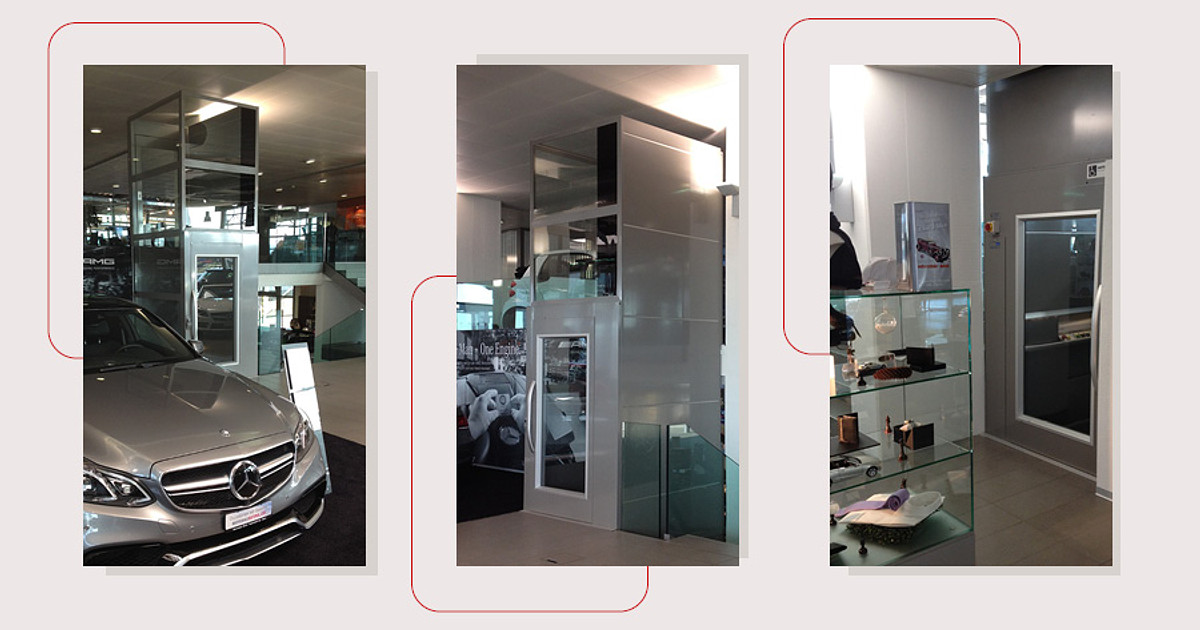 Home Lift in Mercedes-Benz Garage | Bern | Garaventa Lift Switzerland